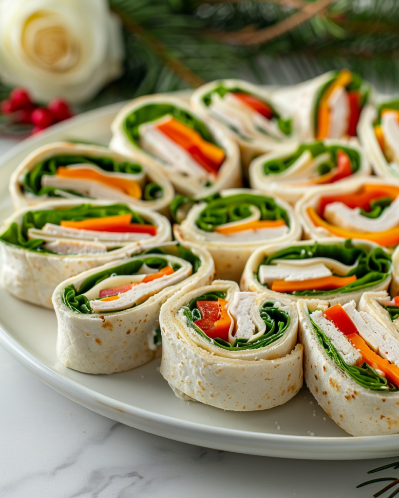 Home » Recipes » Appetizers » Party Pinwheel Sandwiches (Easy Make ...