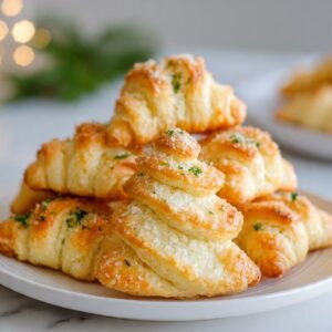 Home » Recipes » Appetizers » Christmas Tree Crescent Rolls with Garlic ...