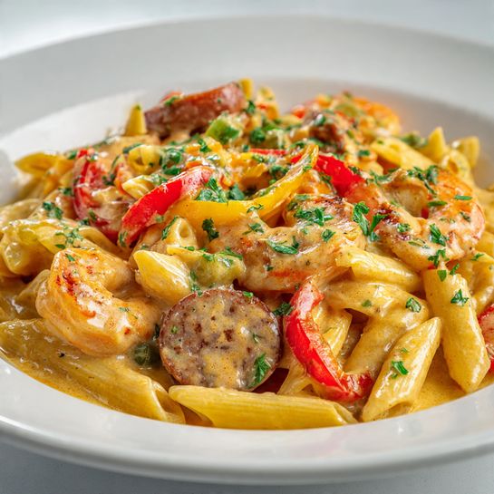Pappadeaux-Style Mardi Gras Cajun Pasta 4