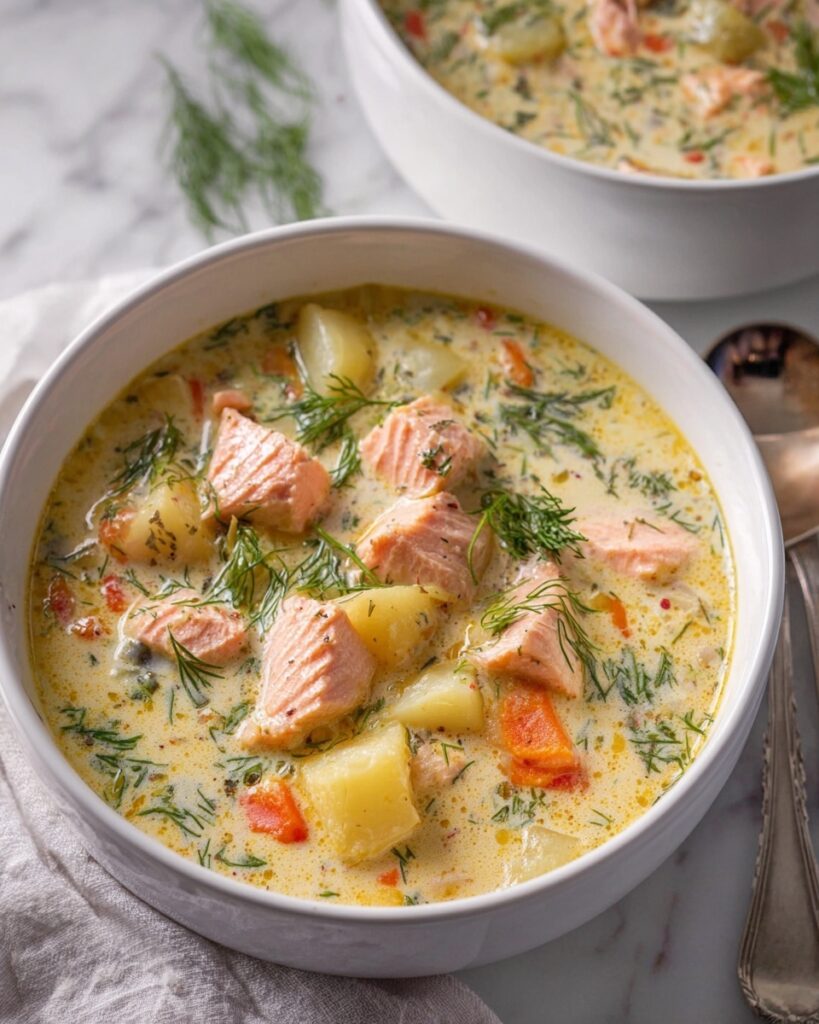 Home » Recipes » Soups & Stews » Lohikeitto (Finnish Salmon Soup) Recipe