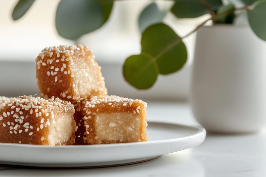 Home » Recipes » Desserts » 2-Ingredient Greek Sesame Honey Candy Recipe